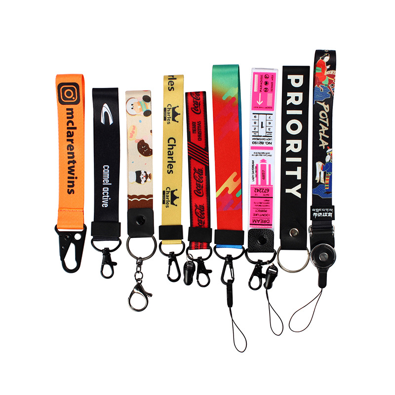 Custom Wrist Lanyard Key Chain Cute Wristlet Strap Keychain Holder for ...